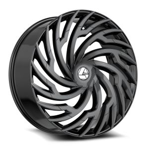 Azara AZA-536 30x9.5 6x135 6x139.7 +22 Cb 87.1 Gloss Black & Machined
