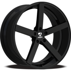 20 X 8.5 5x114.3 +38 RAVETTI M1 GLOSS BLACK 74.1 31 LBS