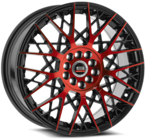 Spec-1 SP-53 17x7.5 5x110 5x114.3 +42 Cb 73.1 Gloss Black & Red Machined